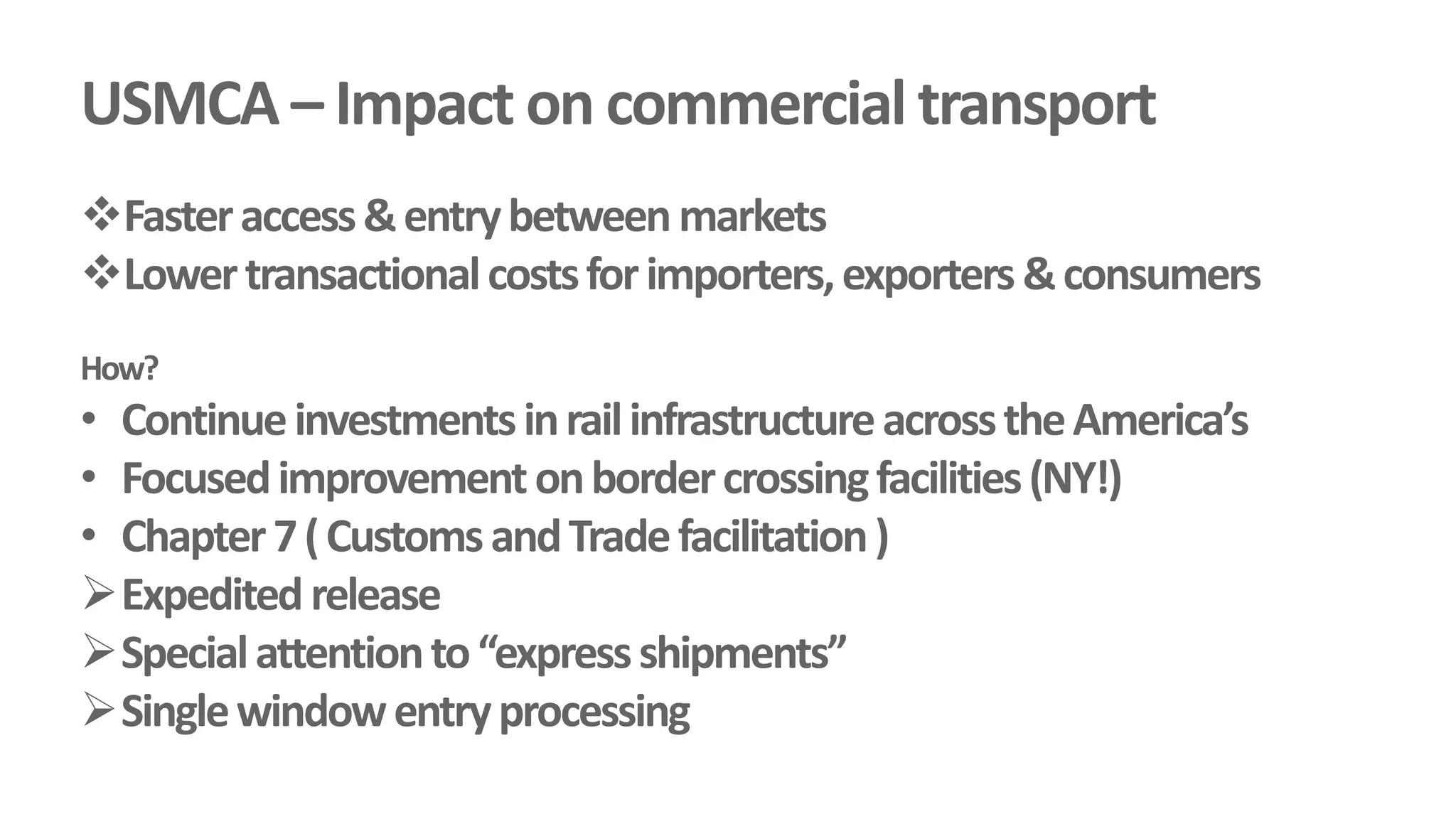 USMCA - Mainfrieght slide deck | PPTX