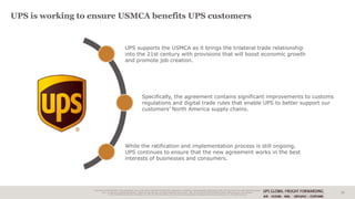 USMCA UPS Tradenomics Webinar | PDF