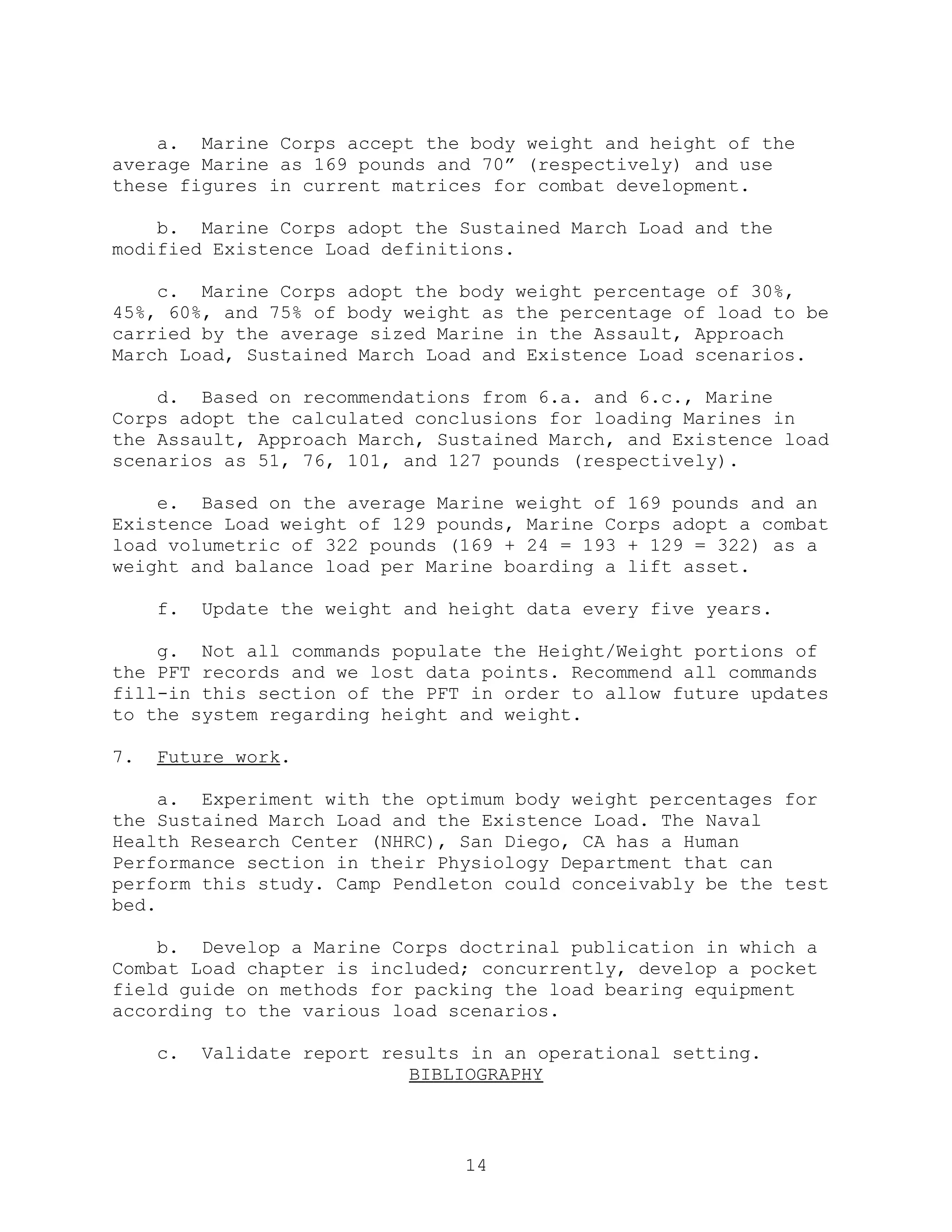 Usmc combat load report 2003 | DOC