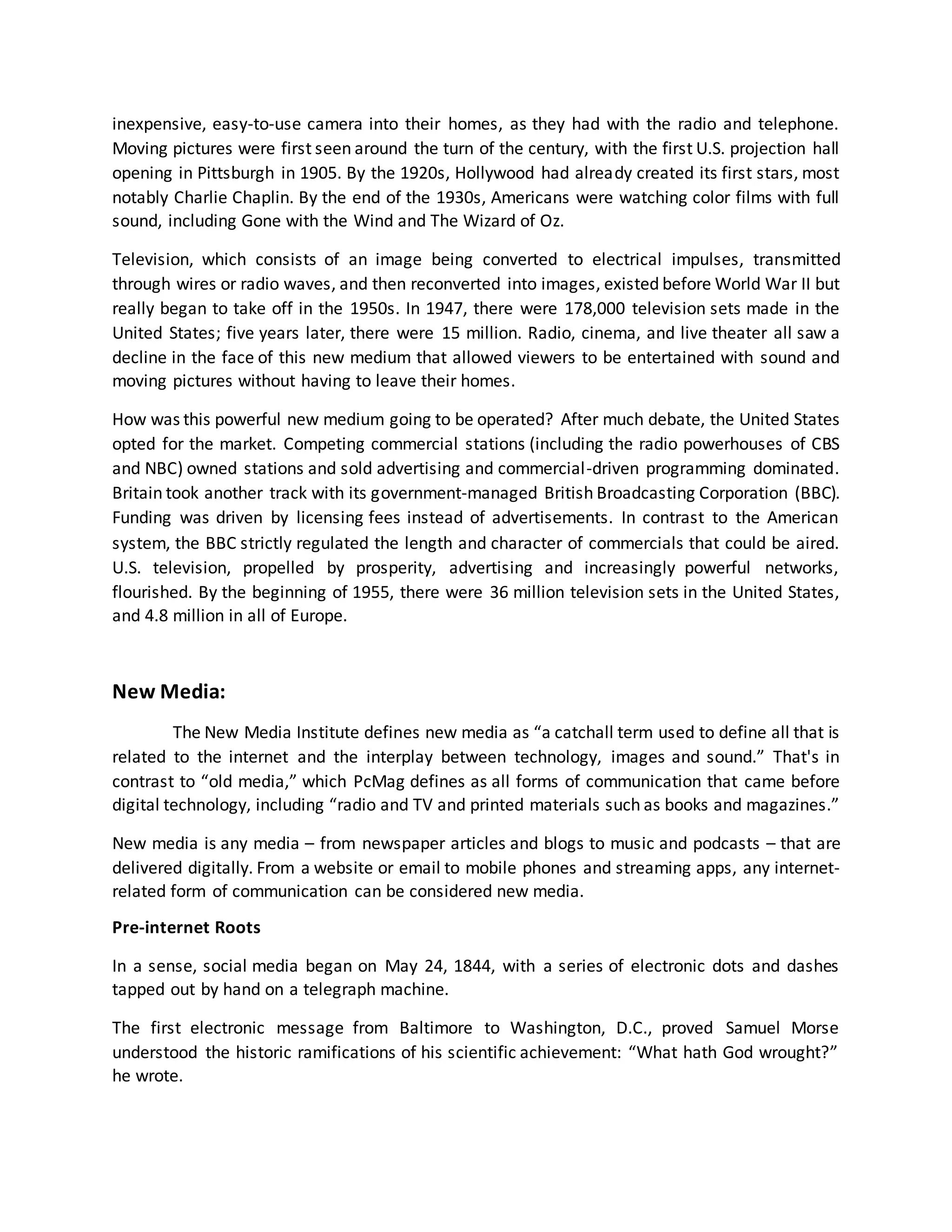 Us media history (American Media History) | DOCX