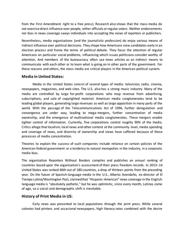 Us media history (American Media History) | DOCX