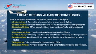 Who can accrue Military Discount Flights PPT