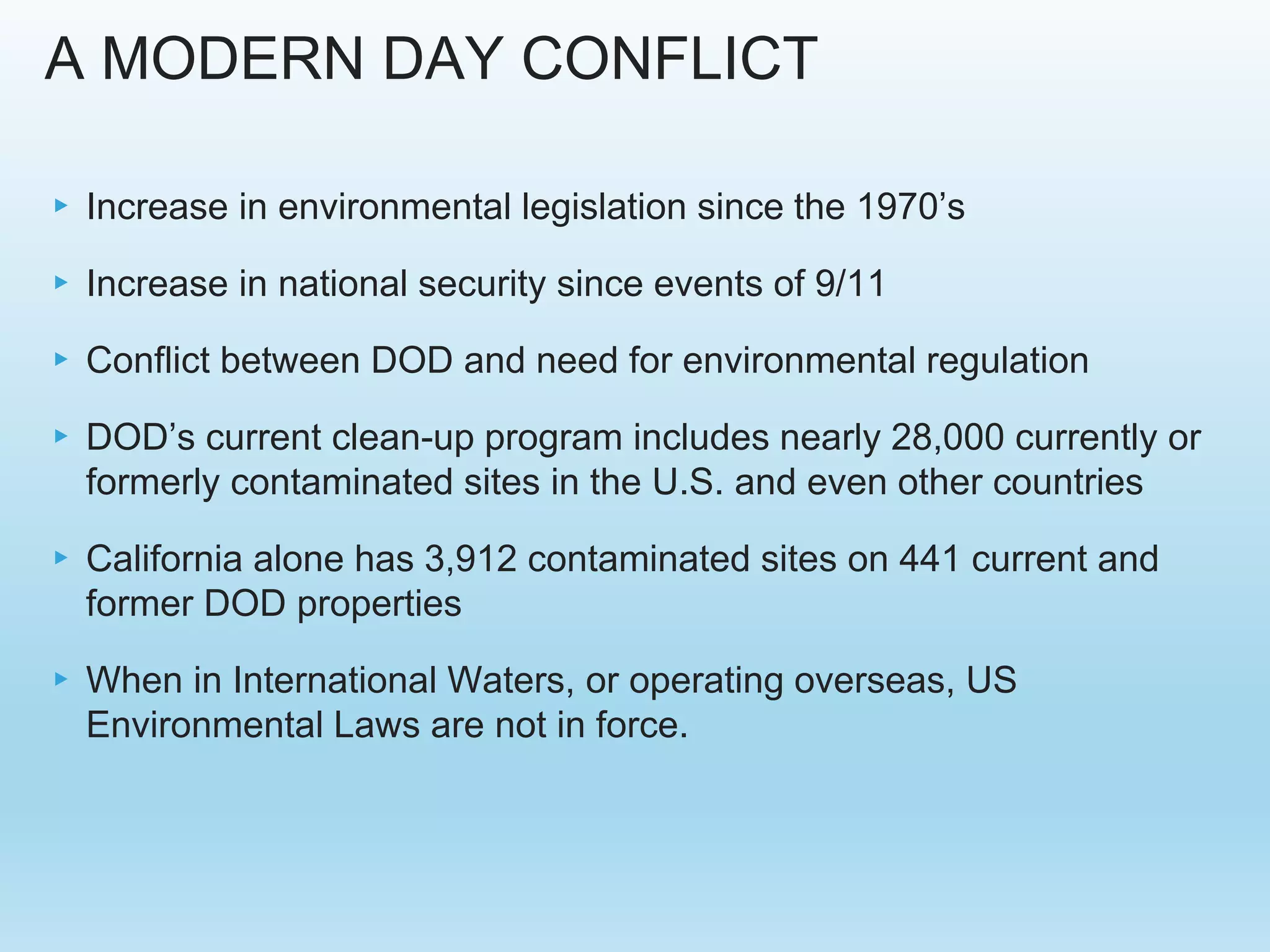 Us military exemptions from environmental permitting and regulation | PPTX