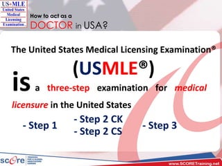 USMLE -United States Medical License Examinations Orientation | PPSX