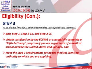 USMLE -United States Medical License Examinations Orientation | PPSX