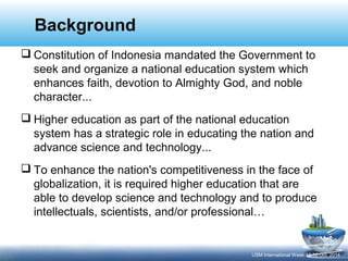 Education and Culture Collaboration with the Universities in Indonesia ...