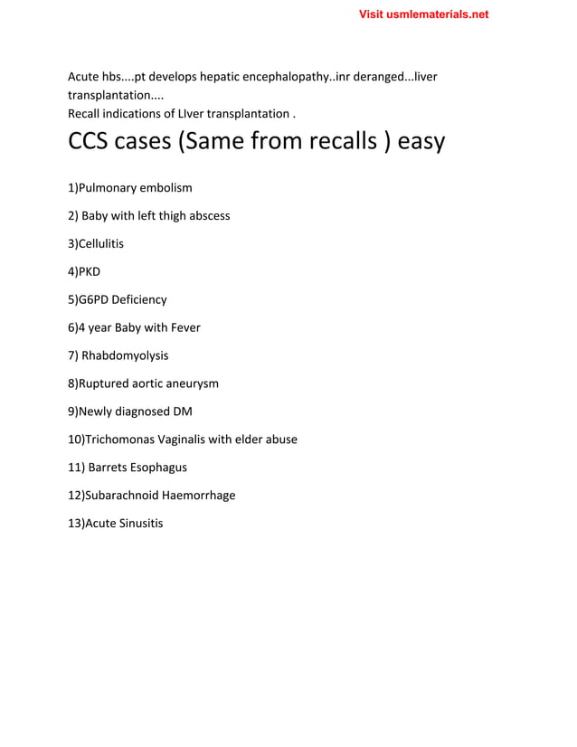 Usmle step 2 ck 2021 updated recall collection (dr notes.com) | PDF ...