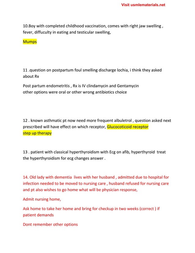 Usmle step 2 ck 2021 updated recall collection (dr notes.com) | PDF ...