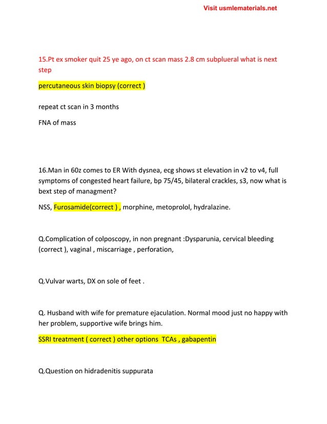 Usmle step 2 ck 2021 updated recall collection (dr notes.com) | PDF ...