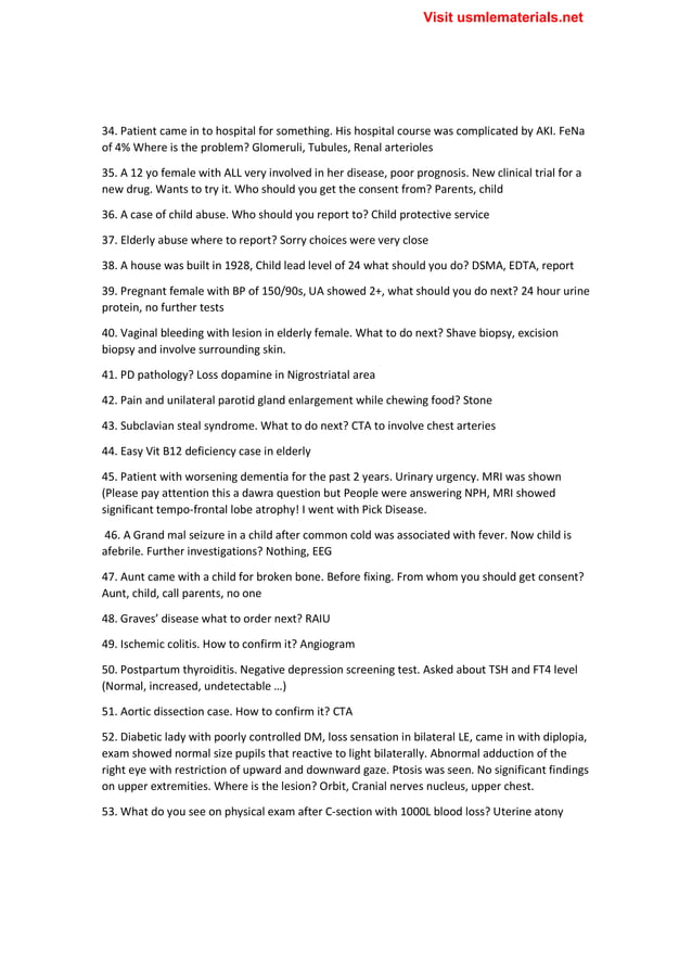 Usmle step 2 ck march 2021 recalls (dr notes.com) | PDF