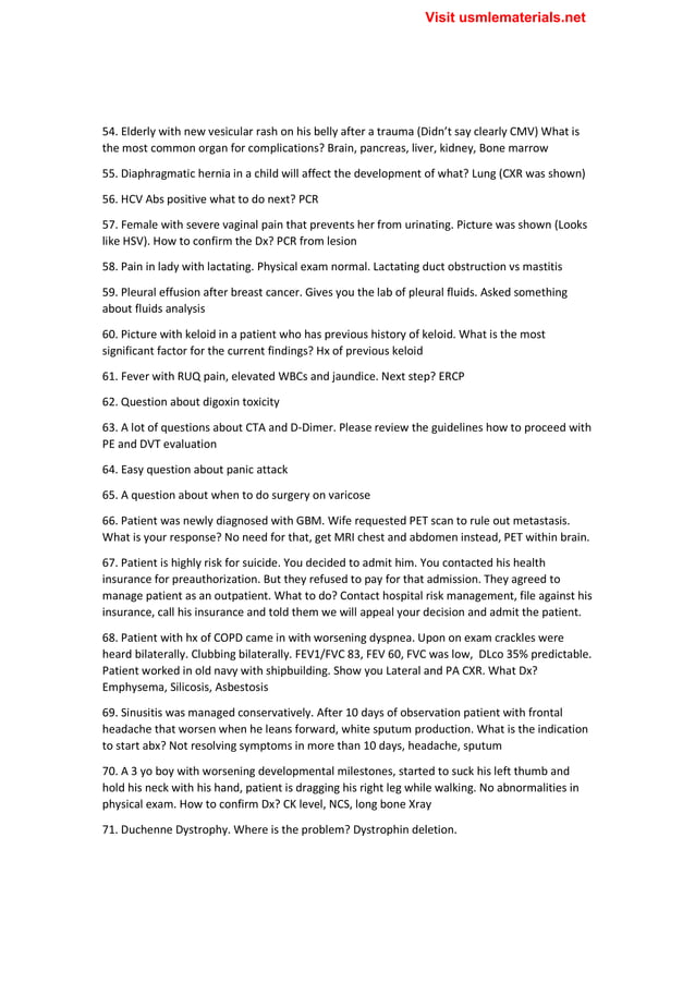 Usmle step 2 ck march 2021 recalls (dr notes.com) | PDF