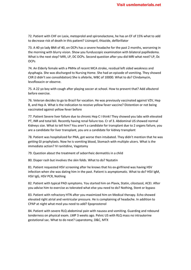 Usmle step 2 ck march 2021 recalls (dr notes.com) | PDF