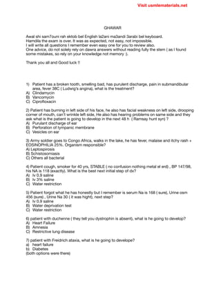 Usmle step 2 ck september 2020 recalls (dr notes.com) | PDF