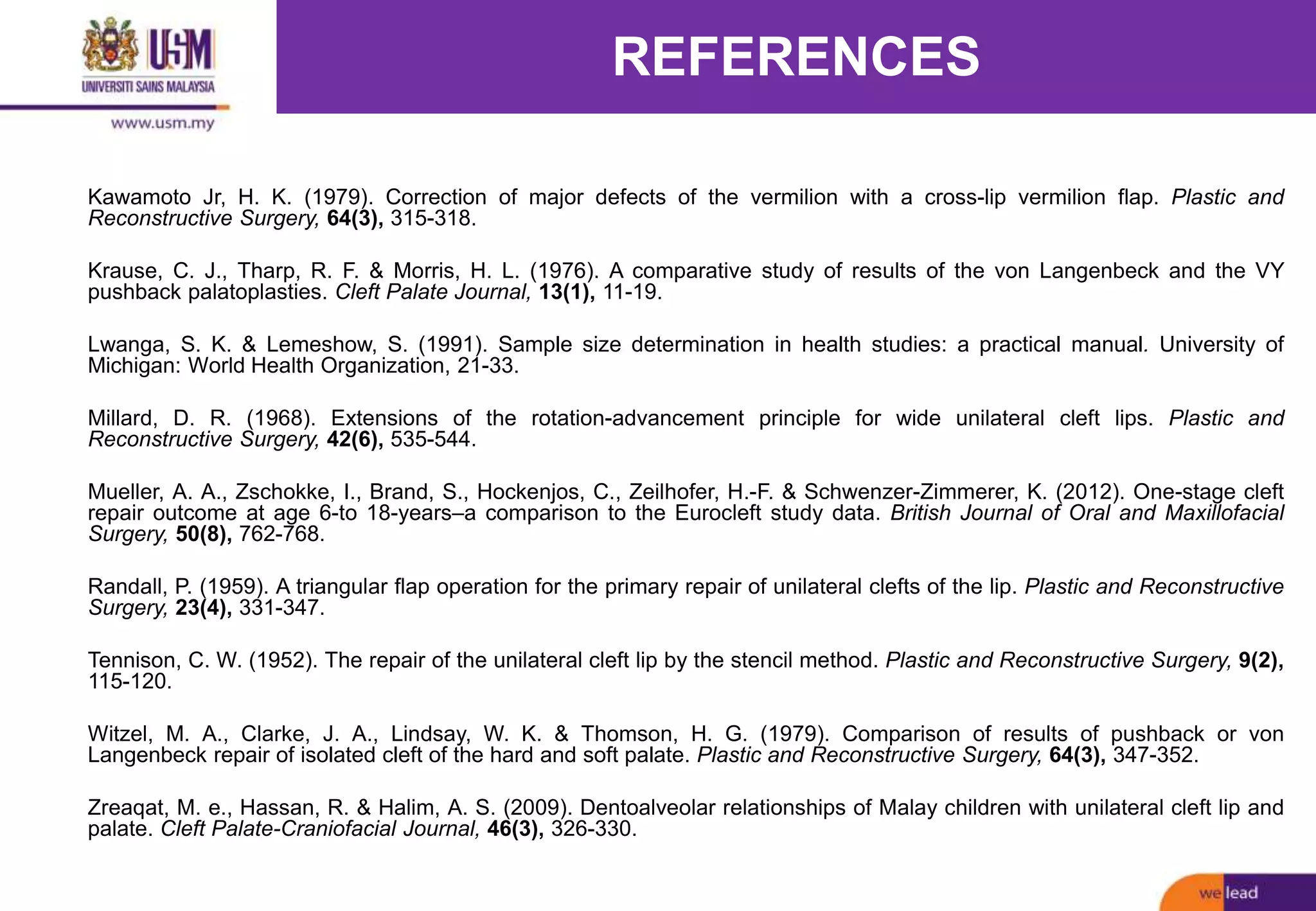 Unilateral Cleft Lip and Palate Treatment Outcome Assessment | PPTX