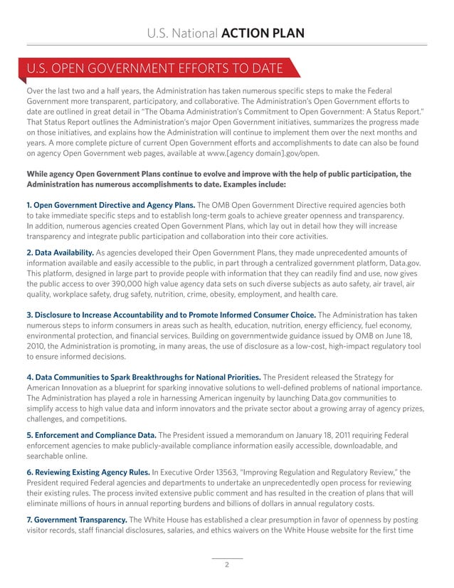 OGP Action Plan U.S.A. | PDF