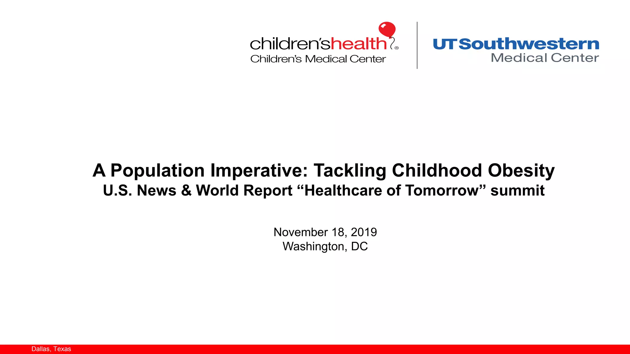 A Population Health Imperative: Tackling Childhood Obesity (All Slides ...