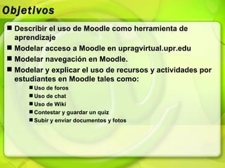 Uso De Moodle Para Estudiantes | PPT