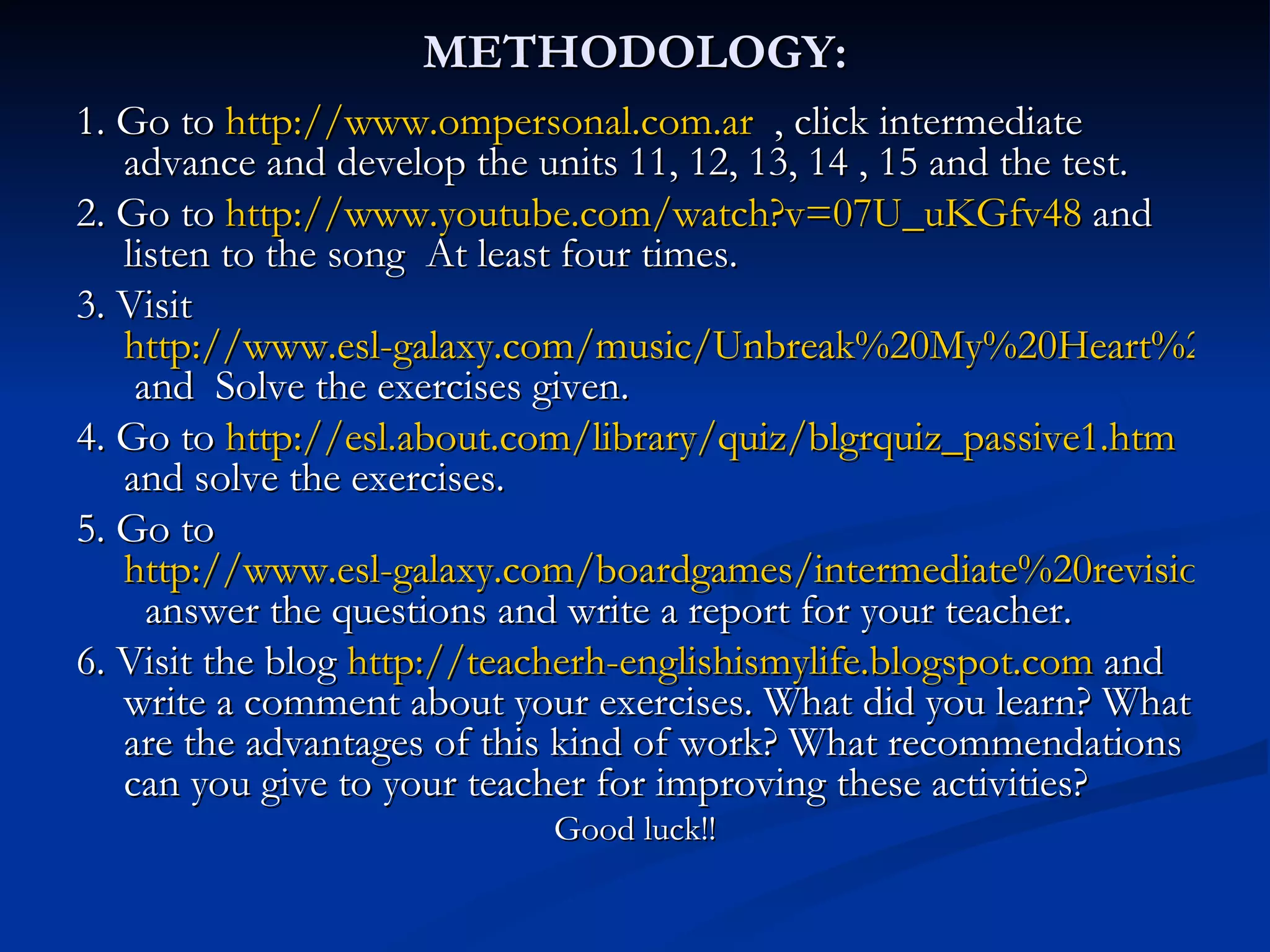 Tic`s for learning English | PPT