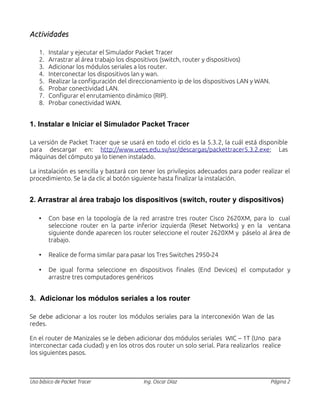 Uso básico de packet tracer | PDF