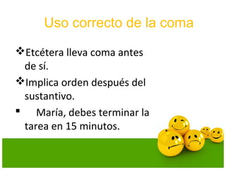 Uso correcto de la coma y el punto | PPT