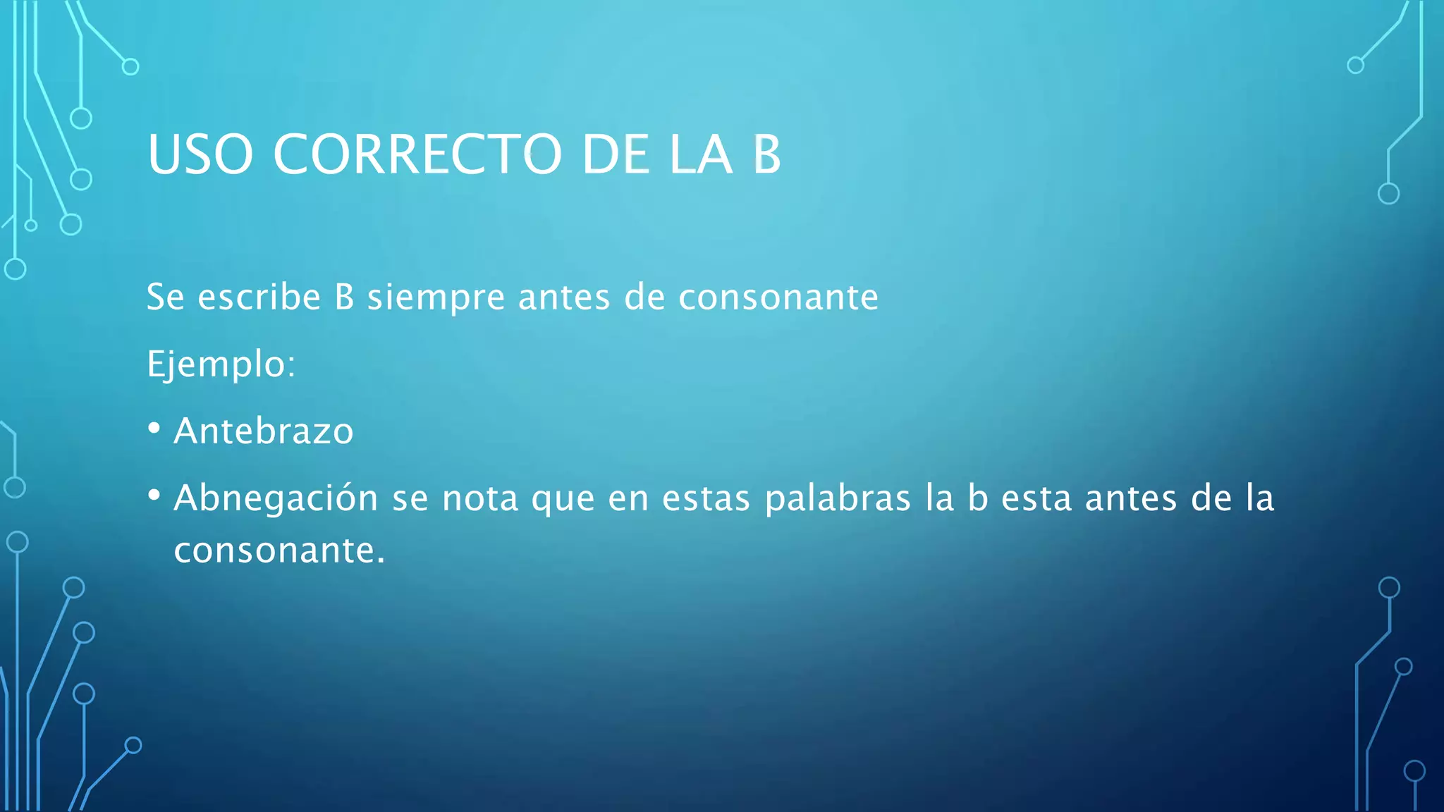 Uso correcto de la v & b | PPTX
