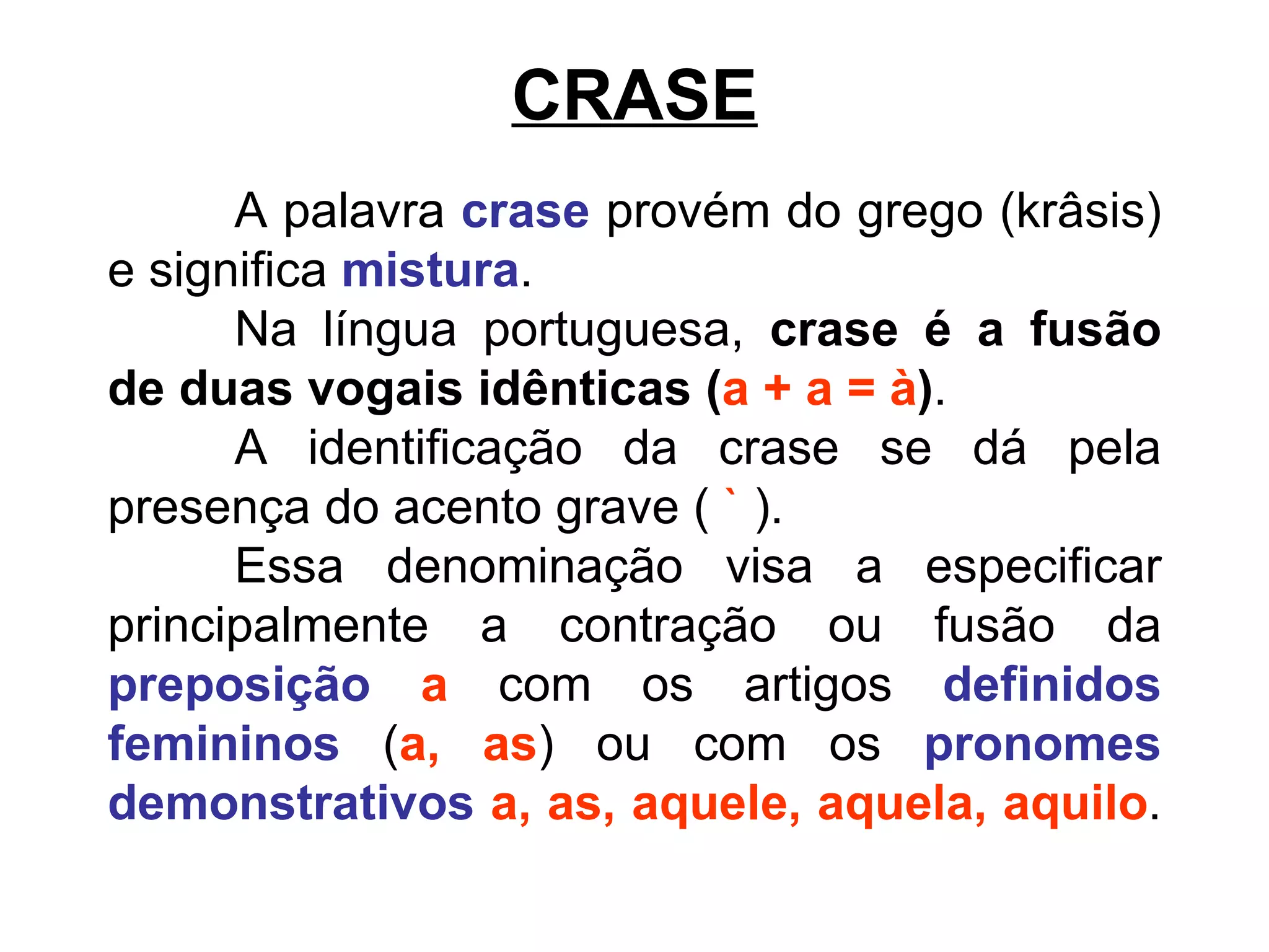 Uso da crase | PPT