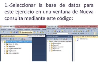 Uso de comandos insert, update y delete en bases de datos de sql server ...