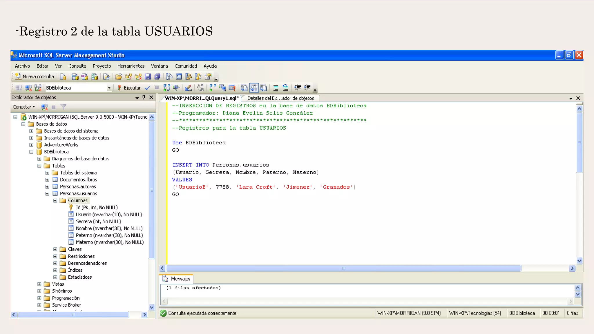 Uso de comandos insert, update y delete en bases de datos de sql server | PPT