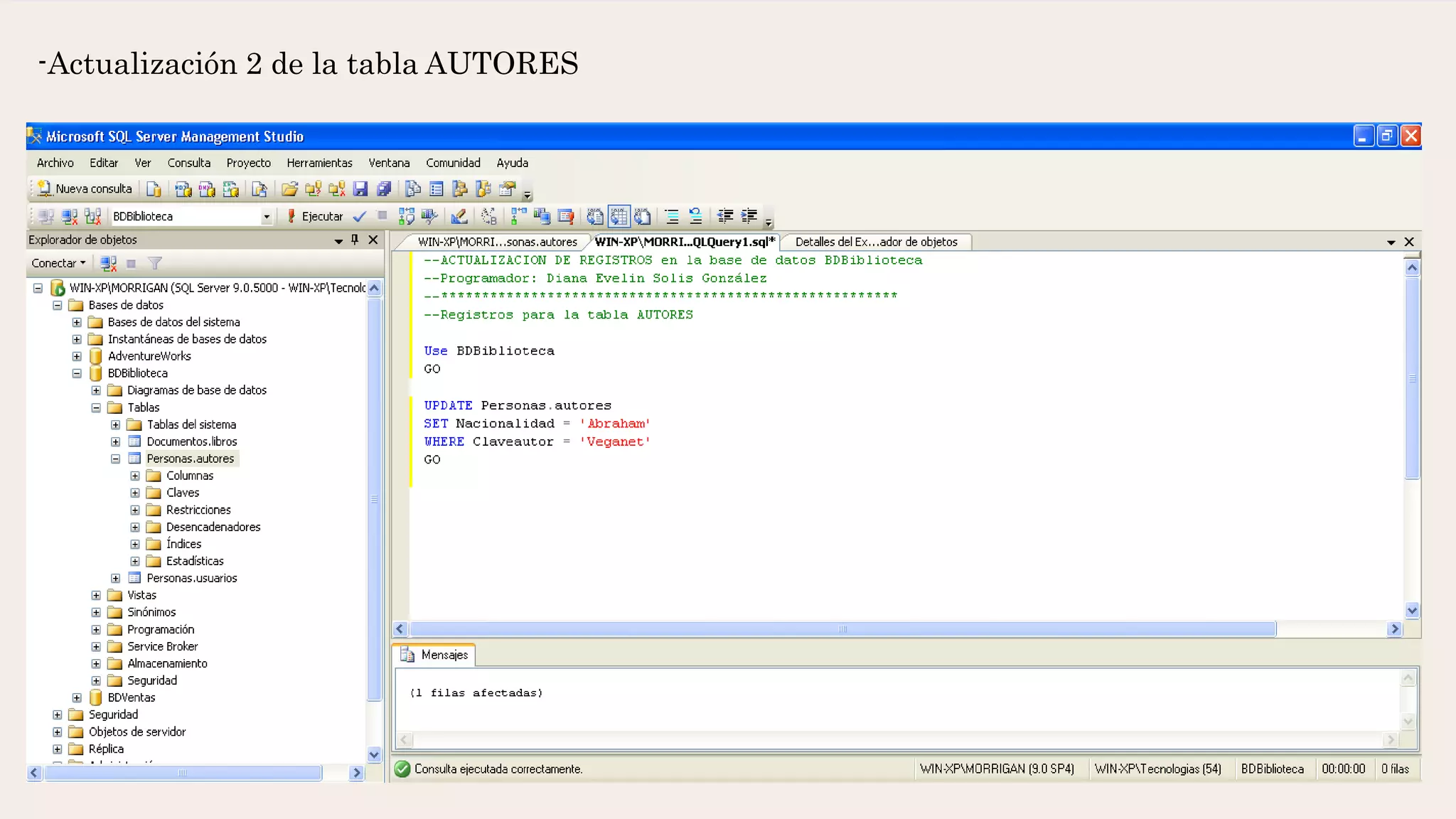 Uso de comandos insert, update y delete en bases de datos de sql server | PPT
