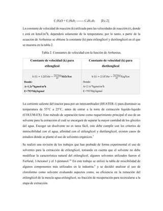 Uso de extracción líquido líquido para la separación de etilenglicol ...