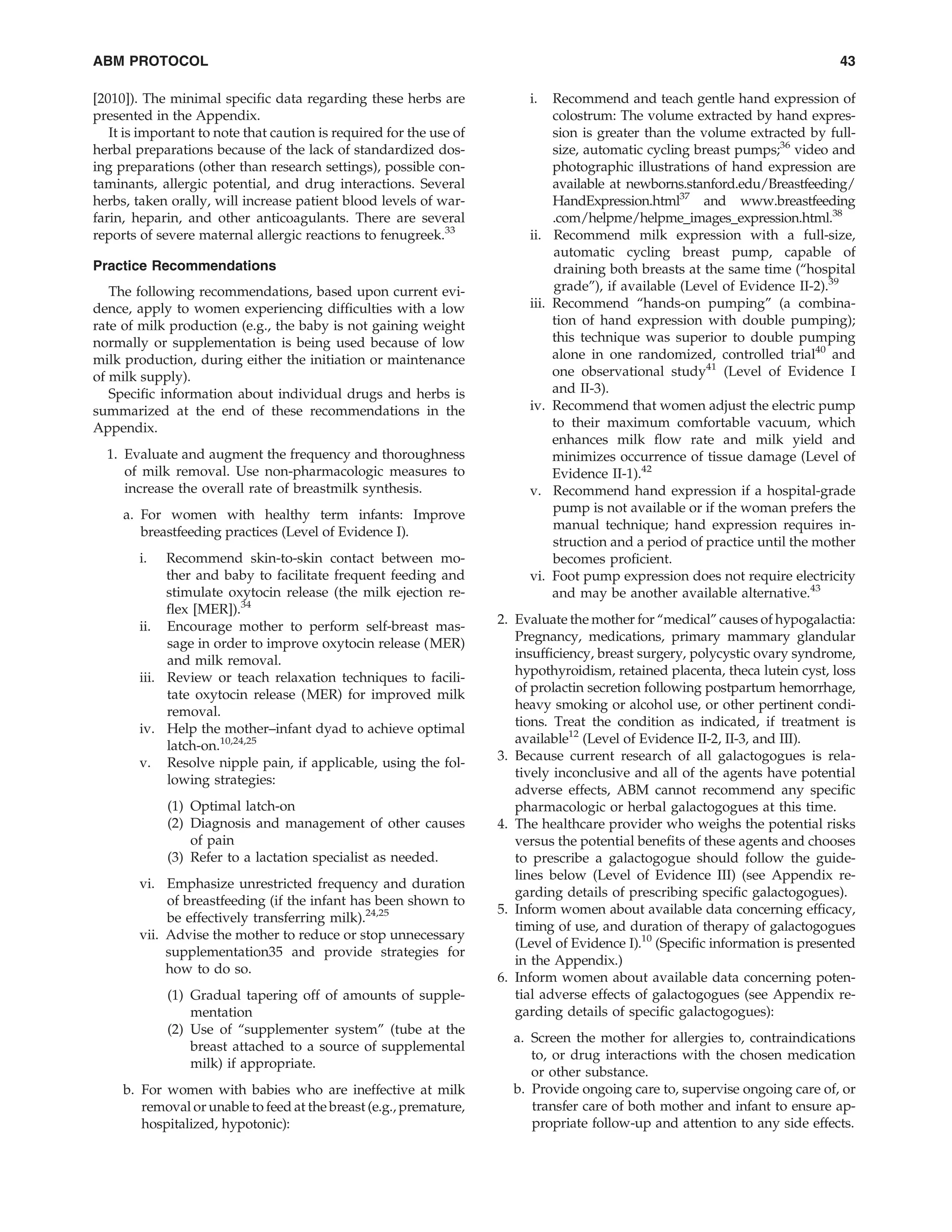 Uso de galactogogos | PDF
