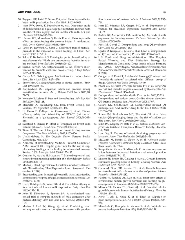 Uso de galactogogos | PDF