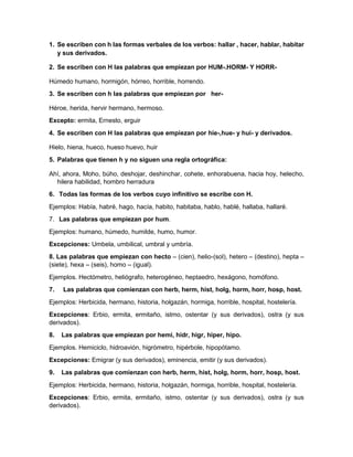 USO DE GRAFIAS.docx Se escriben con H las palabras que empiezan por HUM ...
