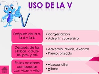 Uso de la b vs. v | PPTX