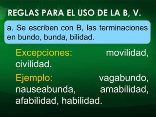 Uso de la b y v | PPTX