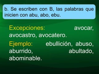 Uso de la b y v | PPTX