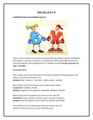 Uso de la b y v | PDF