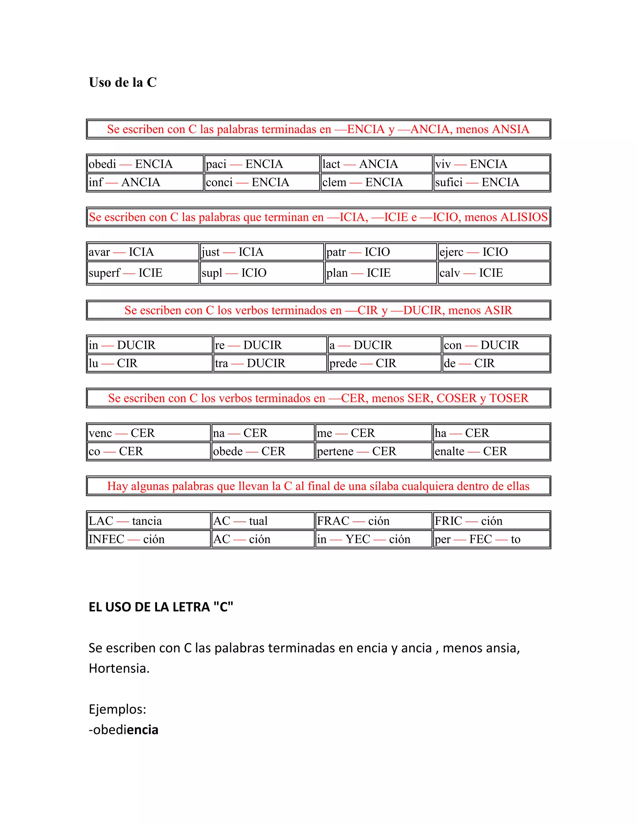 Uso de la c | DOCX