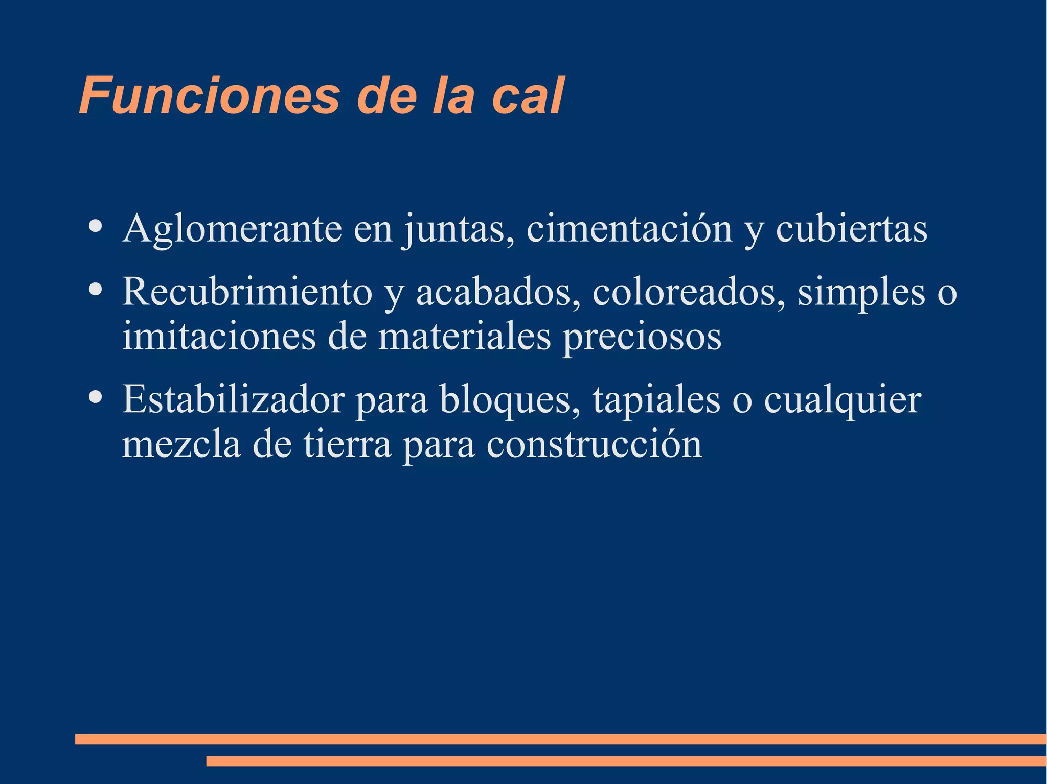 Uso De La Cal | PPT