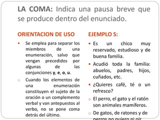 Uso de la coma, clasificación y acentuación de las palabras | PPTX