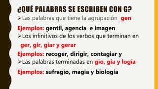 Uso de la g | PPTX