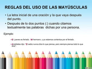 Uso de la Mayúscula | PPTX