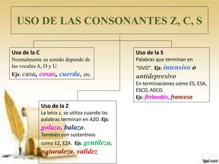 Uso de las consonante | PPTX