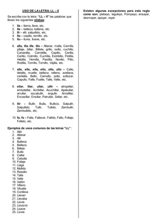 Uso de las letras especiales | DOCX