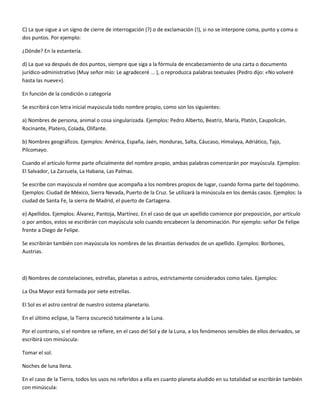 Uso de las letras mayúsculas | DOCX