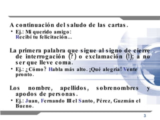 Uso de las mayusculas | PPT