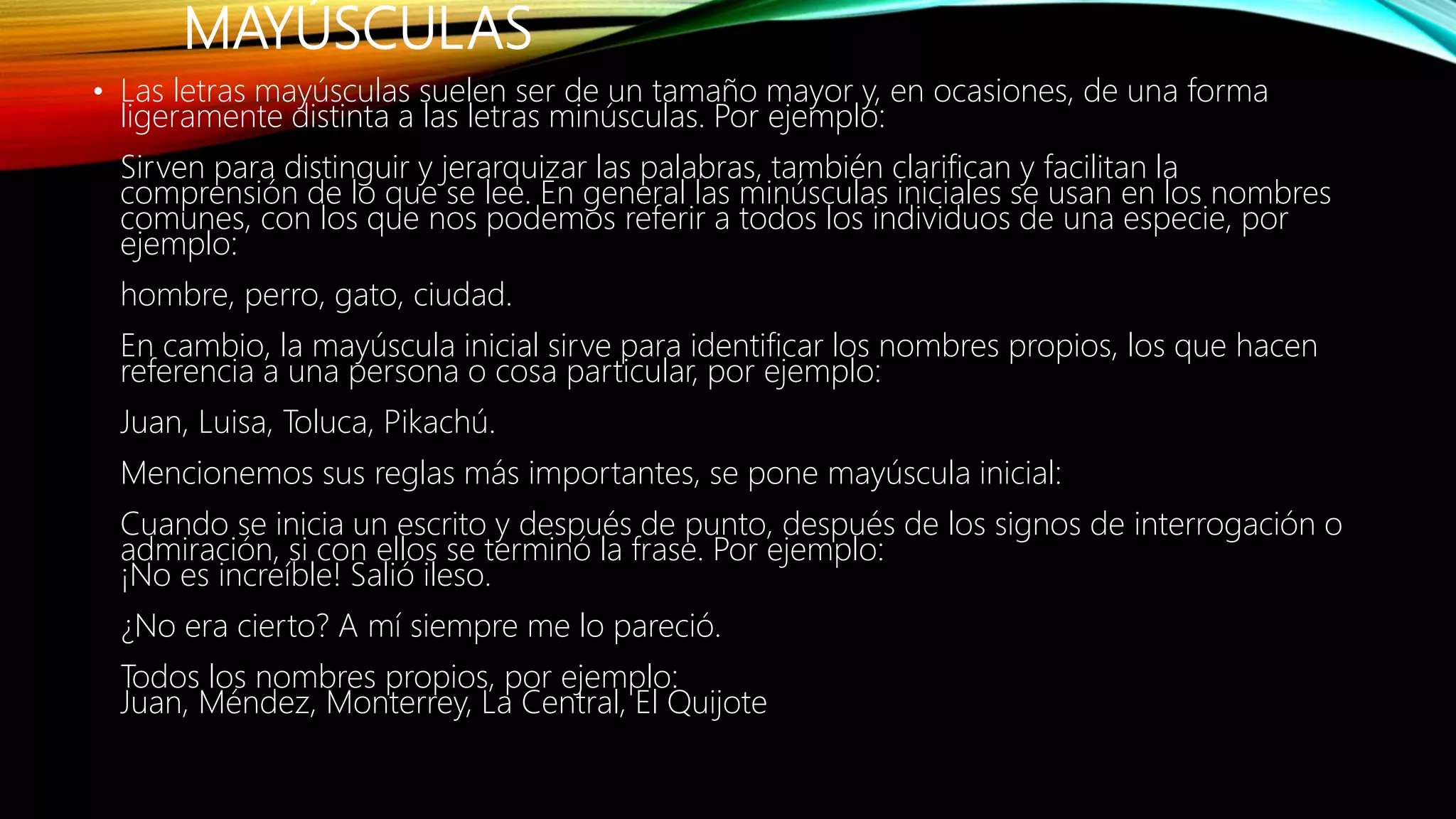 Uso de las mayusculas | PPT