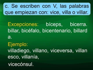 Uso de la v | PPTX