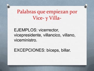 Uso de la v | PPTX