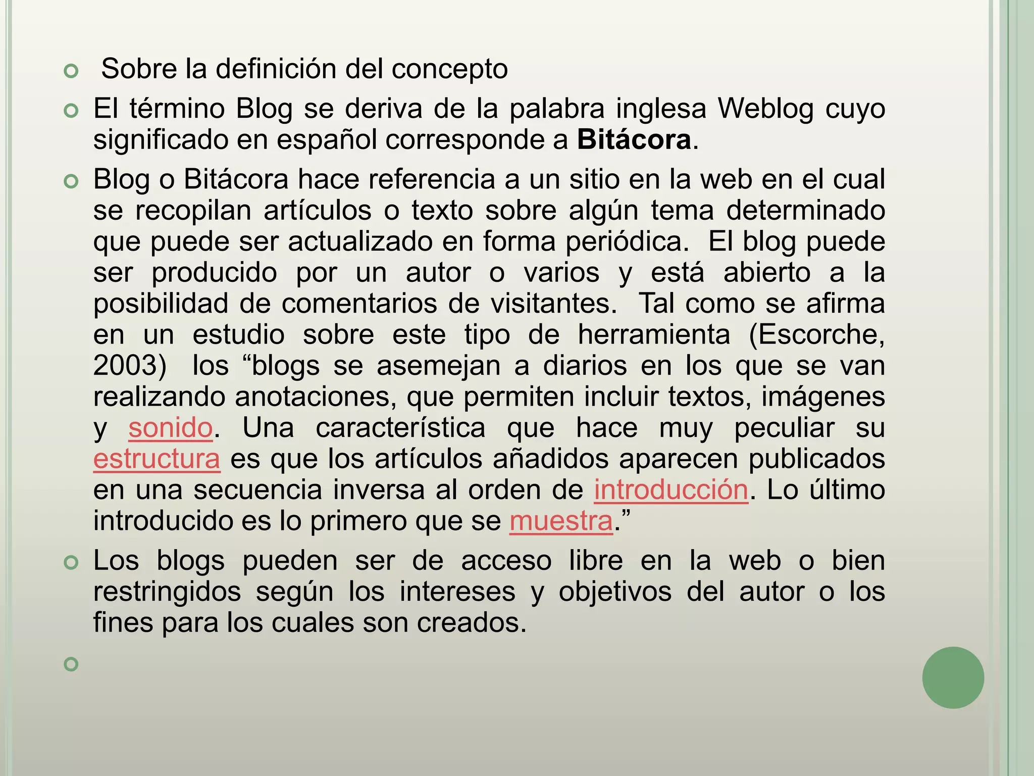 Uso del Blog: Ventajas y Desventajas | PPSX